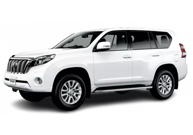 Rent a white Toyota Land Cruiser Prado 150 in Almaty without a driver